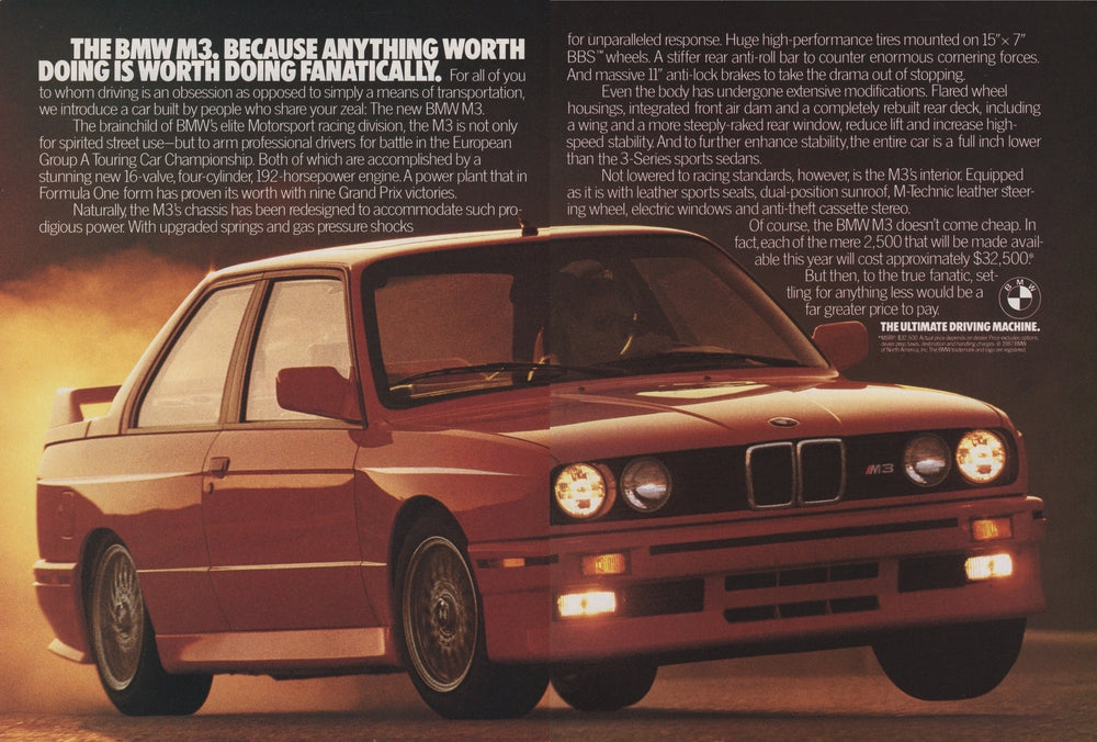 BMW E30 M3 Vintage Magazine Print Ad – BIMMERtips.com